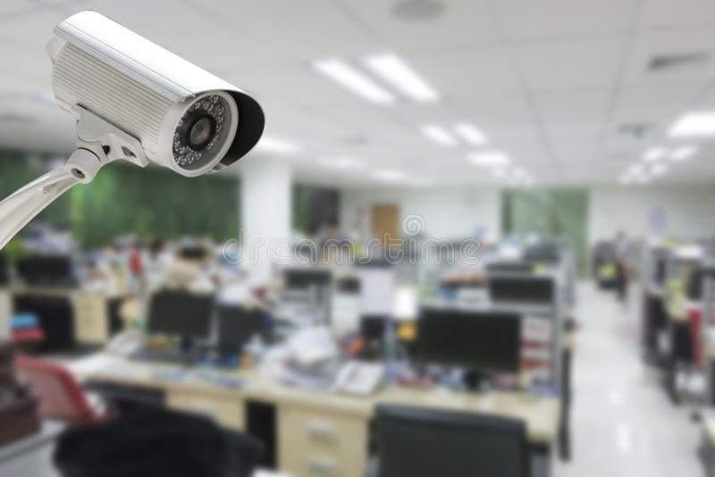 CCTV Camera Security Operating In Office Building Stock Photo - Image ...