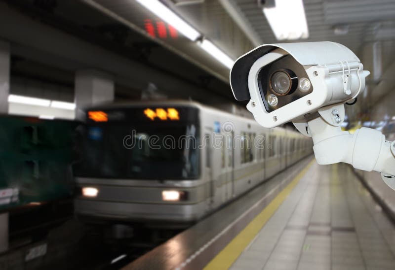 Cctv Camera Security Operating Subway Station Platform Stock Photos ...