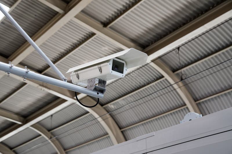 An Overhead Security Camera at a Subway Station Stock Photo - Image of ...
