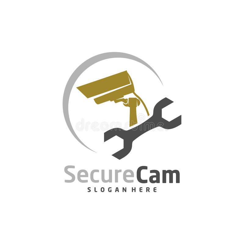 CCTV Camera with Service Icon Logo Design Vector Template, Concept ...