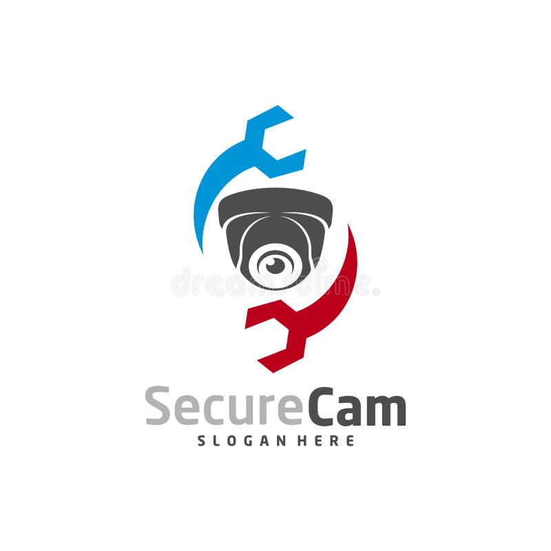 CCTV Camera with Service Icon Logo Design Vector Template, Concept ...