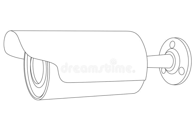 Side View Of Cctv Camera Design In Detail Autocad Drawing Dwg File ...