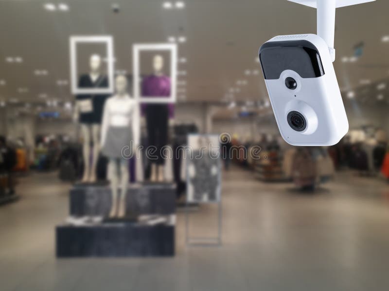 CCTV Camera Spy on the Shopping Mall. Stock Photo - Image of electronic ...