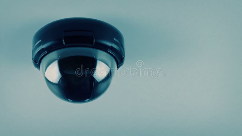 CCTV Ceiling Camera Records in the Dark Stock Video - Video of inside ...