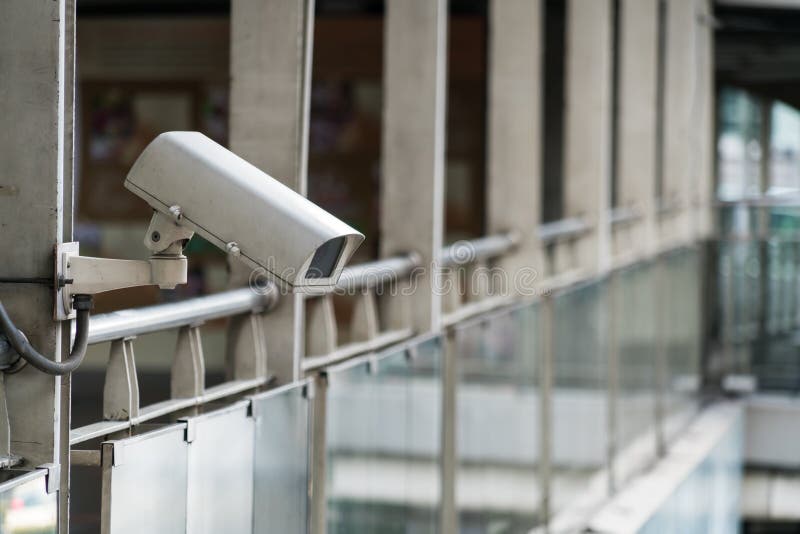 CCTV Camera Surveillance on the Big City Stock Photo - Image of modern ...