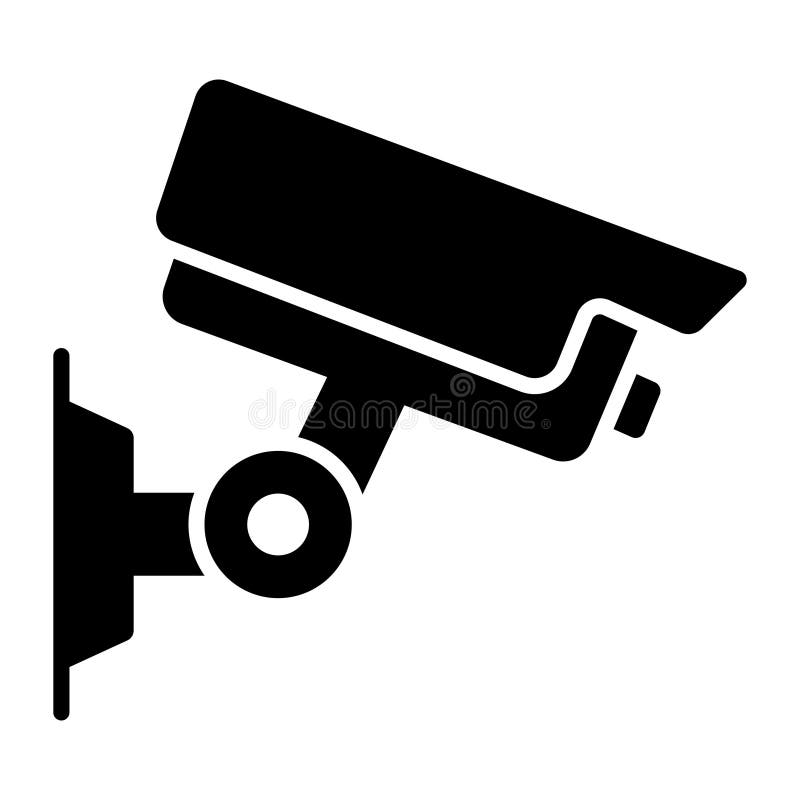 Cctv Camera Surveillance Icon, Security Camera Vector in Editable Style ...