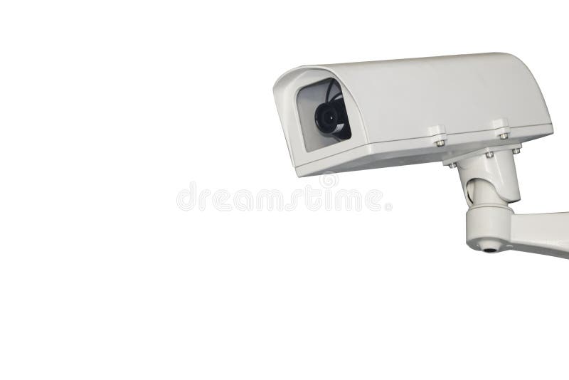 CCTV Camera or Surveillance System on White Stock Image - Image of ...