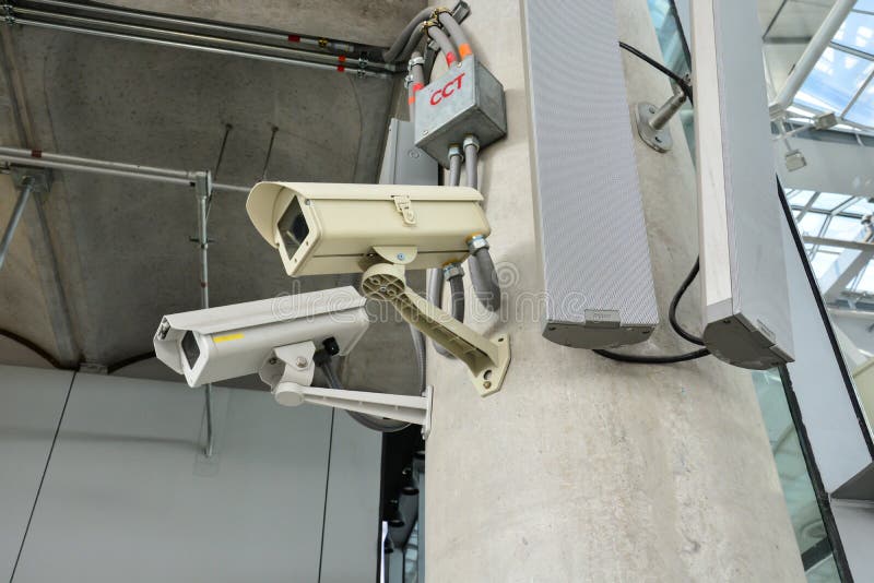 CCTV camera stock photo. Image of looking, crime, safety - 55321244