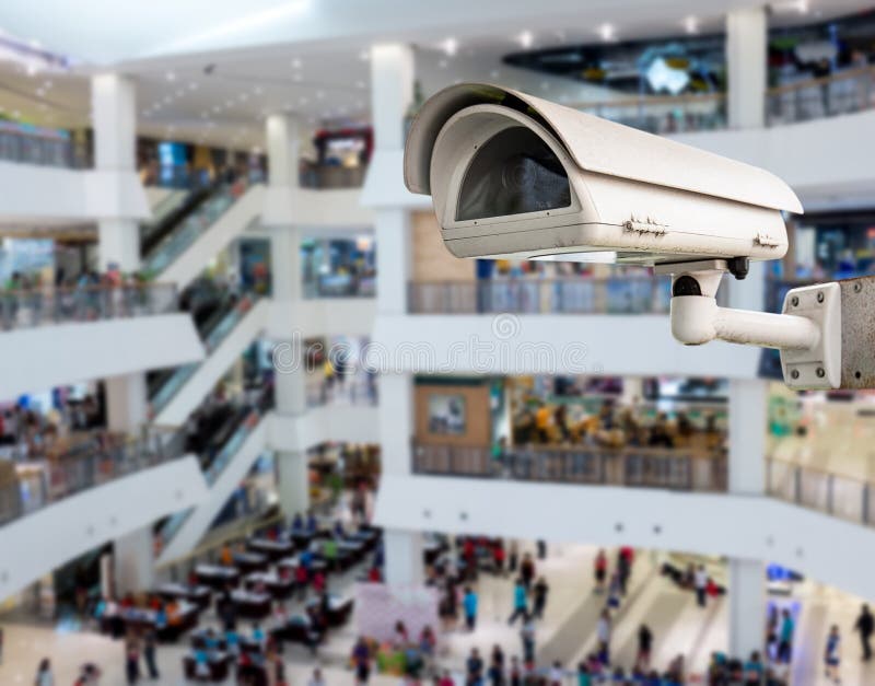 Cctv Surveillance Camera Operating Inside Department Store Stock Photos ...