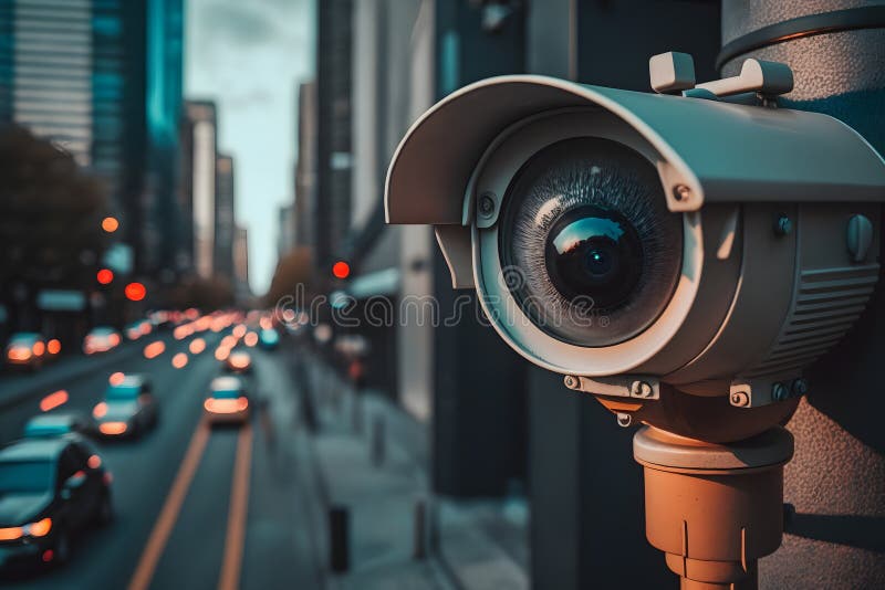 CCTV Camera or Surveillance Operating on Street and Building at Night ... CCTV Camera or Surveillance Operating on Street and Building at Night ...