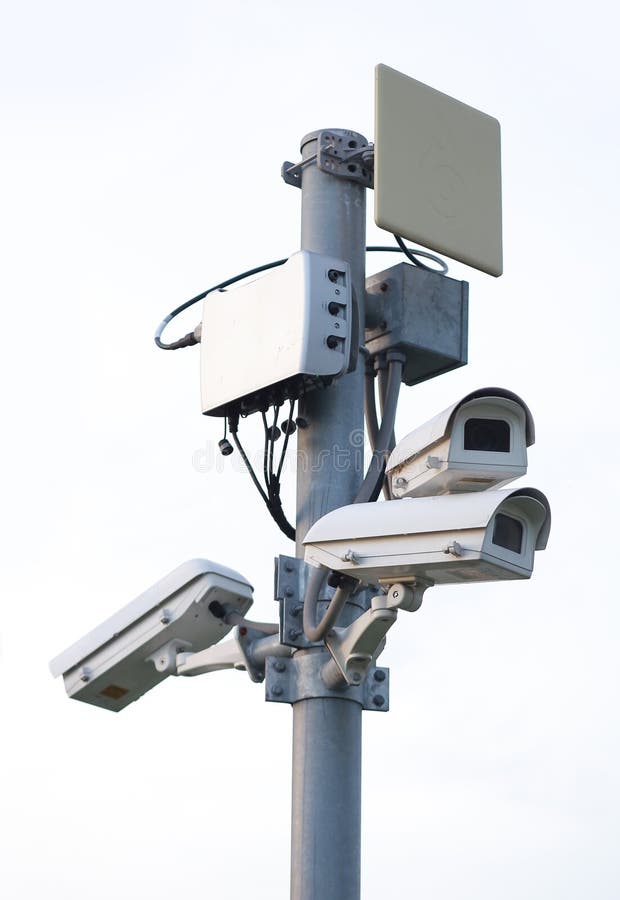 CCTV Camera or Surveillance Operating Stock Image - Image of industry ...