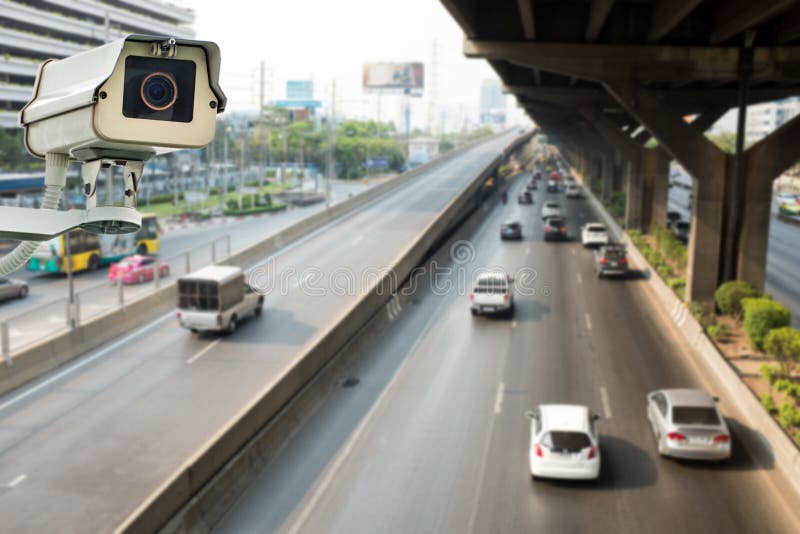 Speed Trap Surveillance Camera Along Highway To Control Speeding Stock ...