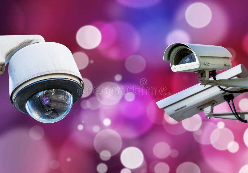 Video Surveillance Purple stock image. Image of electronic - 108224341