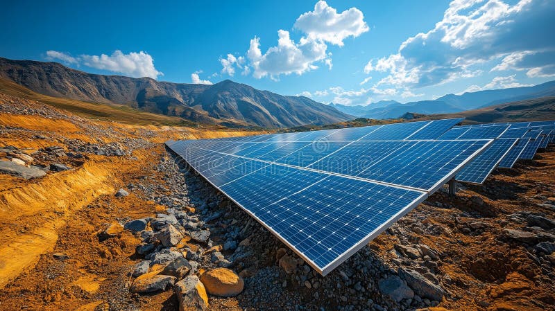 CCTV Camera System Monitoring a Solar Farm in a Mountainous Area during ...