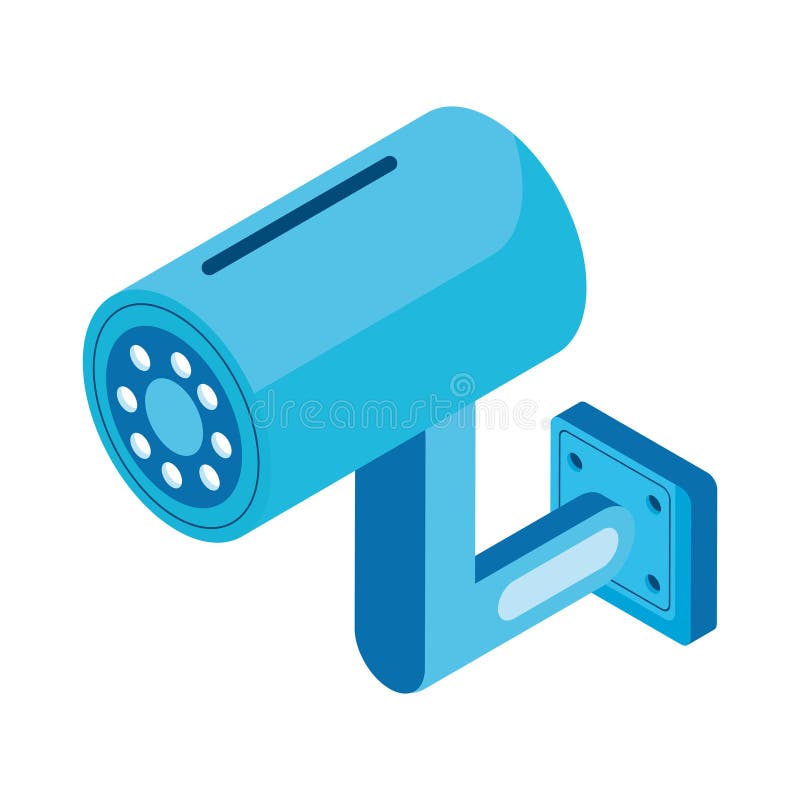 Cctv camera tech isometric stock vector. Illustration of security ...