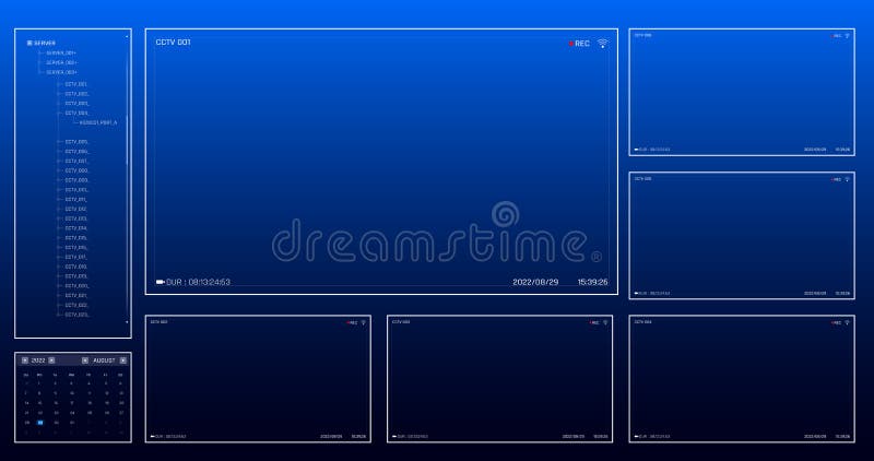 CCTV Camera User Interface Surveillance 008 Stock Illustration ...
