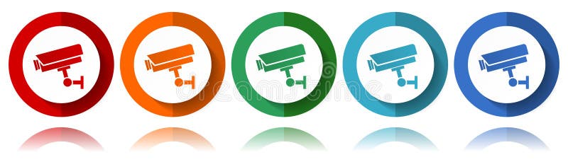 Cctv Camera Vector Icons, Flat Icon Set for Logo Design, Webdesign and ...