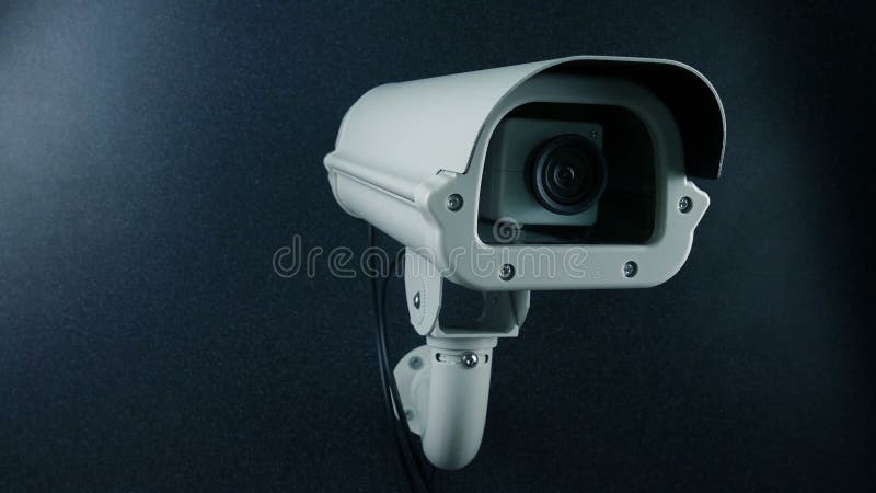Looping - CCTV Camera Recording at Night Stock Footage - Video of lens ...
