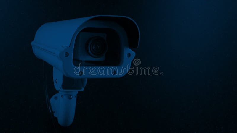 Looping - CCTV Camera Recording at Night Stock Footage - Video of lens ...