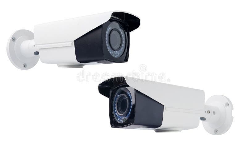 Cctv Camera, Wall Security Camera Isolated on White Background ...