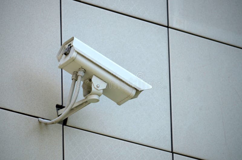 CCTV camera on a wall stock image. Image of camera, surveillance - 31759353