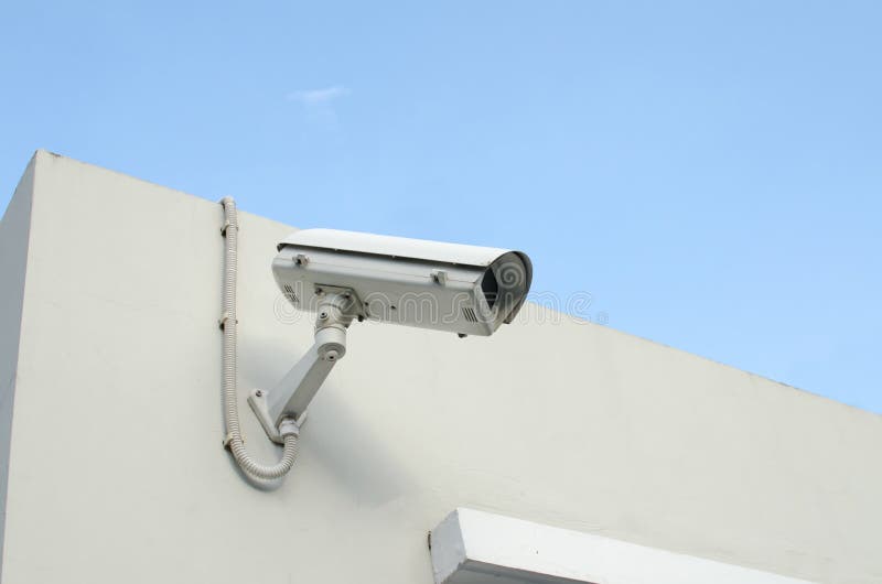 CCTV Camera on a Wall Watch Rigth Stock Photo - Image of precaution ...