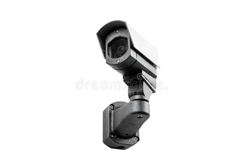 CCTV Camera on the White Background Stock Photo - Image of watching ...