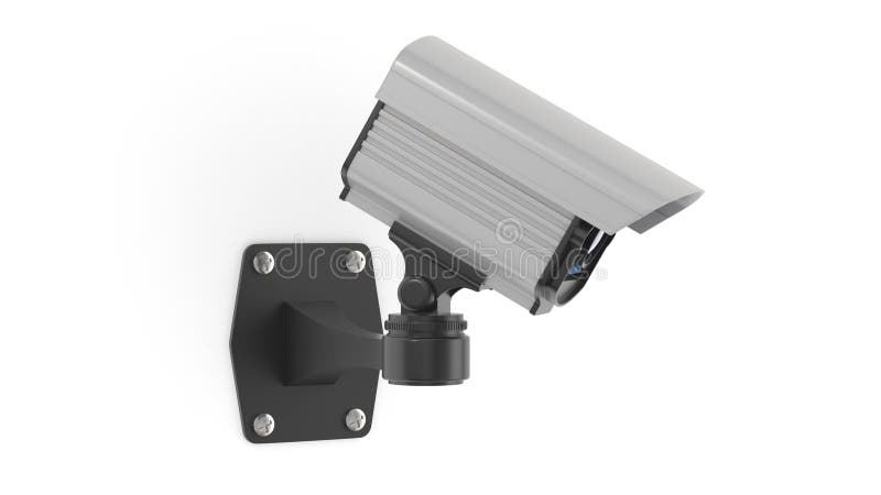 CCTV Camera on White Background. Isolated 3D Illustration Stock Footage ...