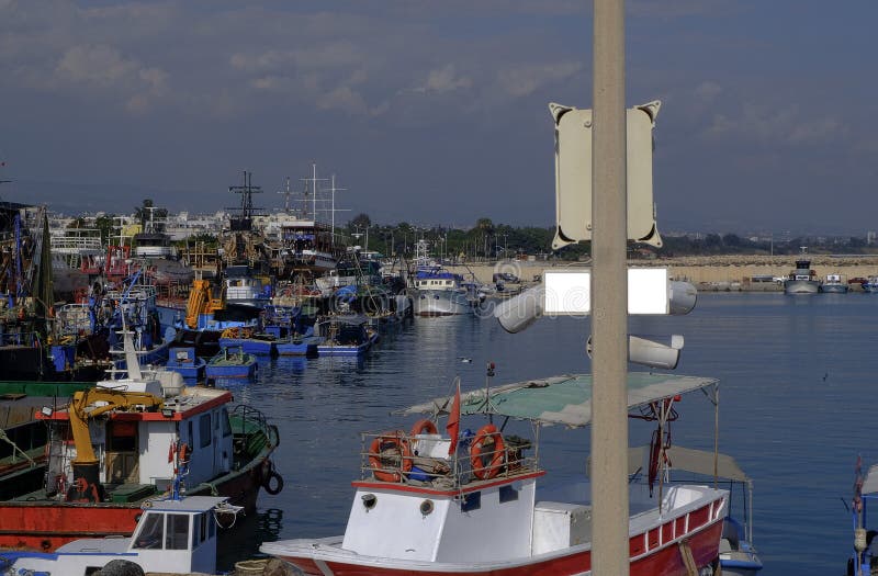 CCTV cameras in harbor stock image. Image of traveling - 210902253