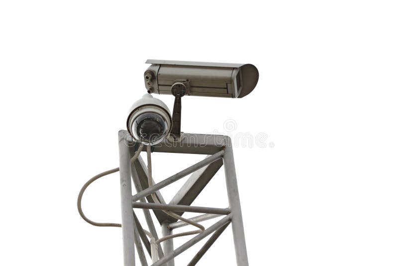 CCTV Cameras Installed in Box Set. Stock Image - Image of cameras, time ...