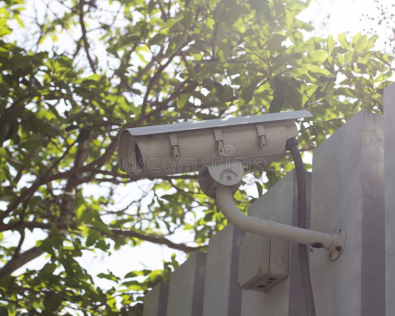 CCTV Cameras Installed Outside the Building Safety Protection Concept ...