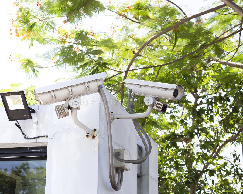 CCTV Camera Installed Outside the Building Safety Protection Concept ...