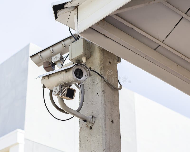 CCTV Cameras Installed Outside the Building Safety Protection Concept ...