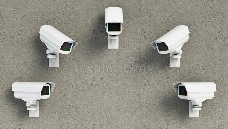Security Cctv Cameras Wall Stock Illustrations – 531 Security Cctv ...
