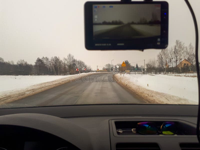 CCTV Car Camera for Safety on Car Window Stock Photo - Image of object ...