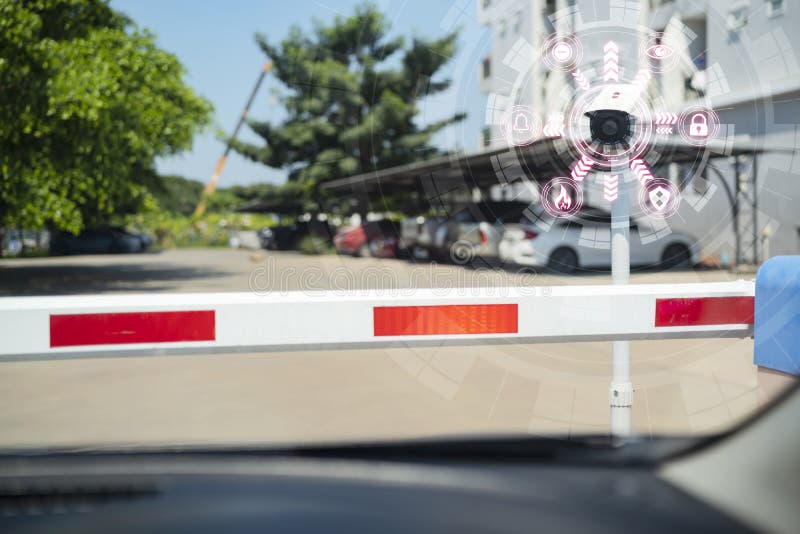 CCTV, Card Reader Scanner, Check Car at Entrance for Safety and ...