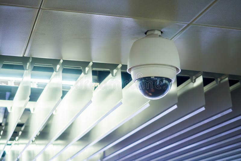 CCTV on the ceiling. stock photo. Image of privacy, close - 113226568