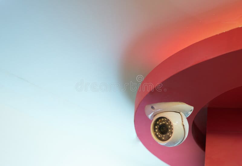 CCTV ,closed Circuit Interior Camera on Ceiling Stock Photo - Image of ...