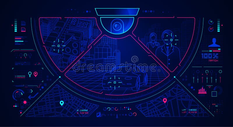 Cctv stock vector. Illustration of display, background - 150246337