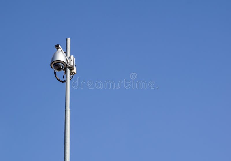 CCTV Dome Camera. Black Dome Camera Isolated on White Background Stock ...