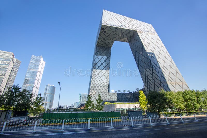 CCTV Headquarters Building in Beijing Stock Image - Image of cctv ...