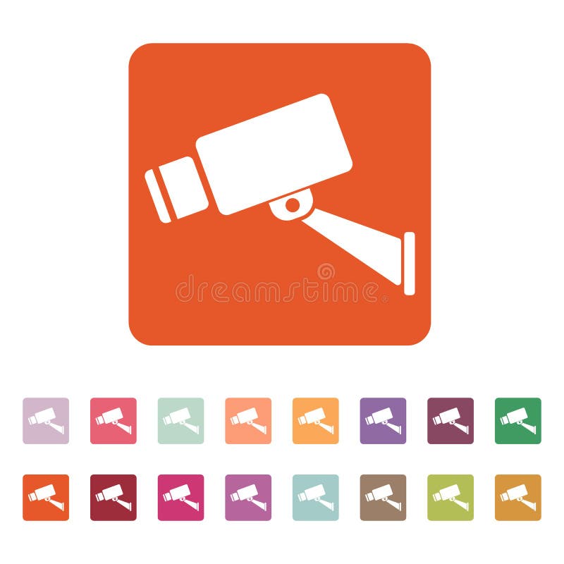 The Cctv Icon. Camera and Surveillance, Security, Observation Symbol ...