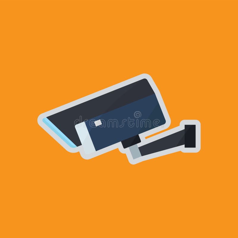 CCTV Icon. Icon Related To Electronic, Technology. Flat Icon Style Stock Vector - Illustration ...