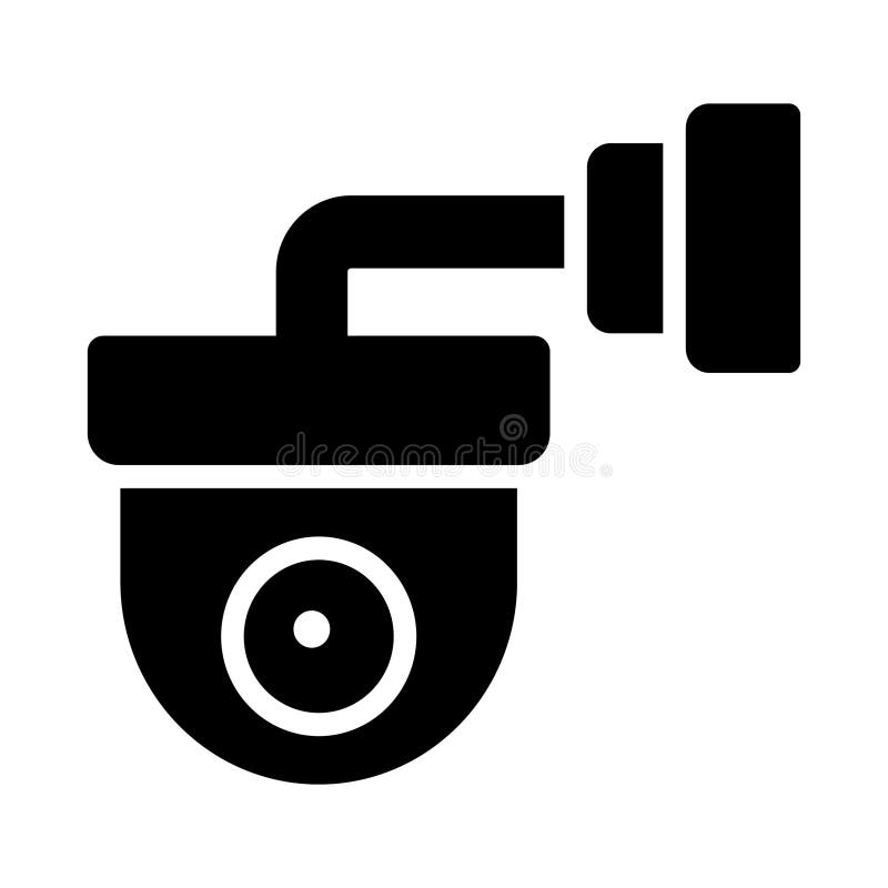 CCTV Camera Protection and Security Vector Icons Set Cyber Computer ...