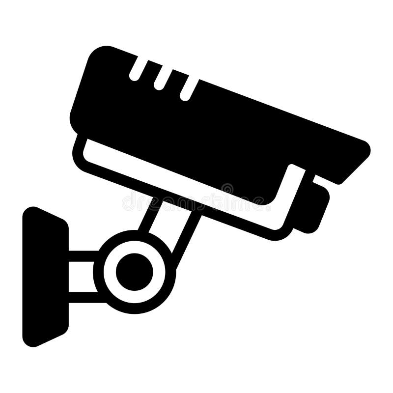 CCTV Camera Protection and Security Vector Icons Set Cyber Computer ...