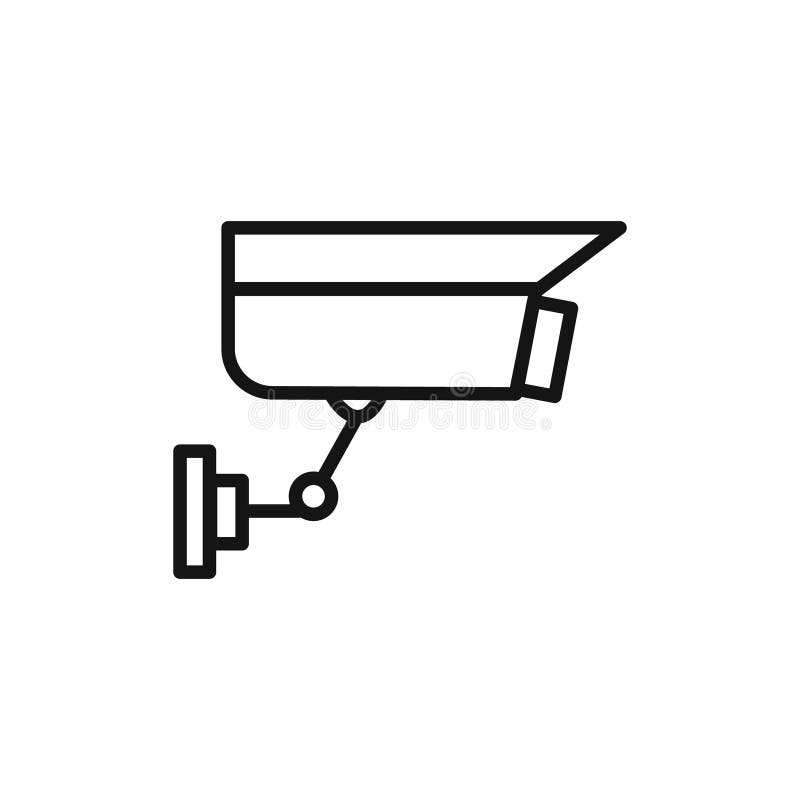 Cctv Icon Thin Line Art Isolated Stock Vector - Illustration of cctv ...