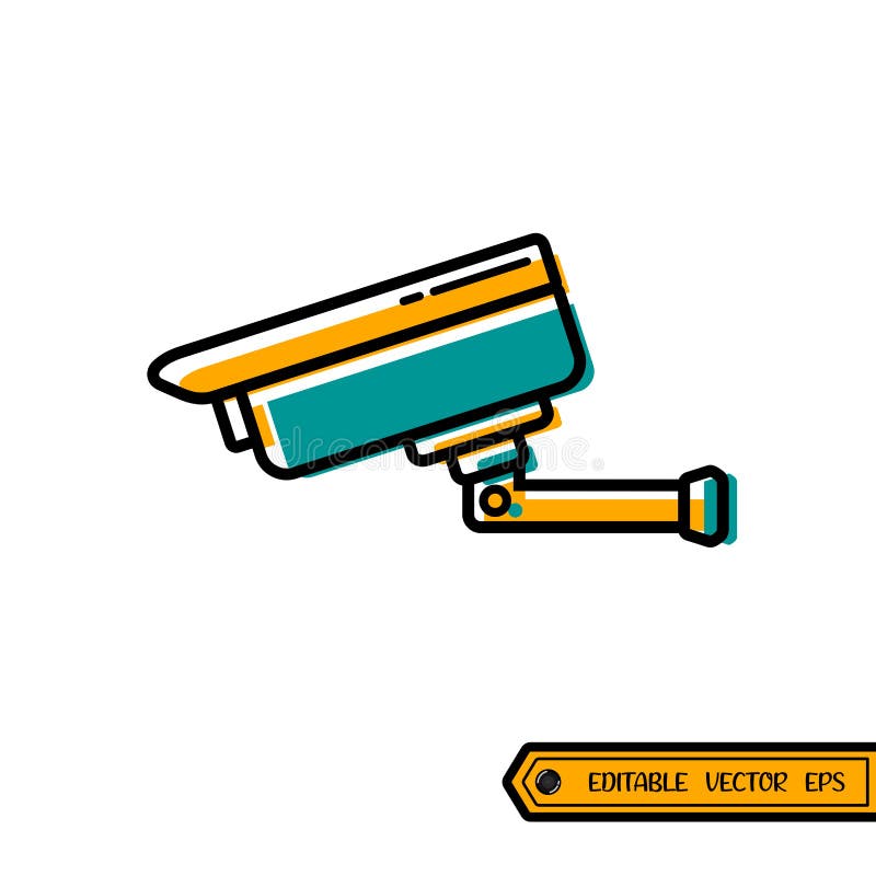 Cctv Icon Vector, Logo Illustration Template in Trendy Style. Suitable ...