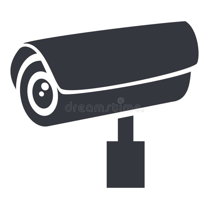 CCTV Icon. Vector Security Camera Symbol Stock Vector - Illustration of ...