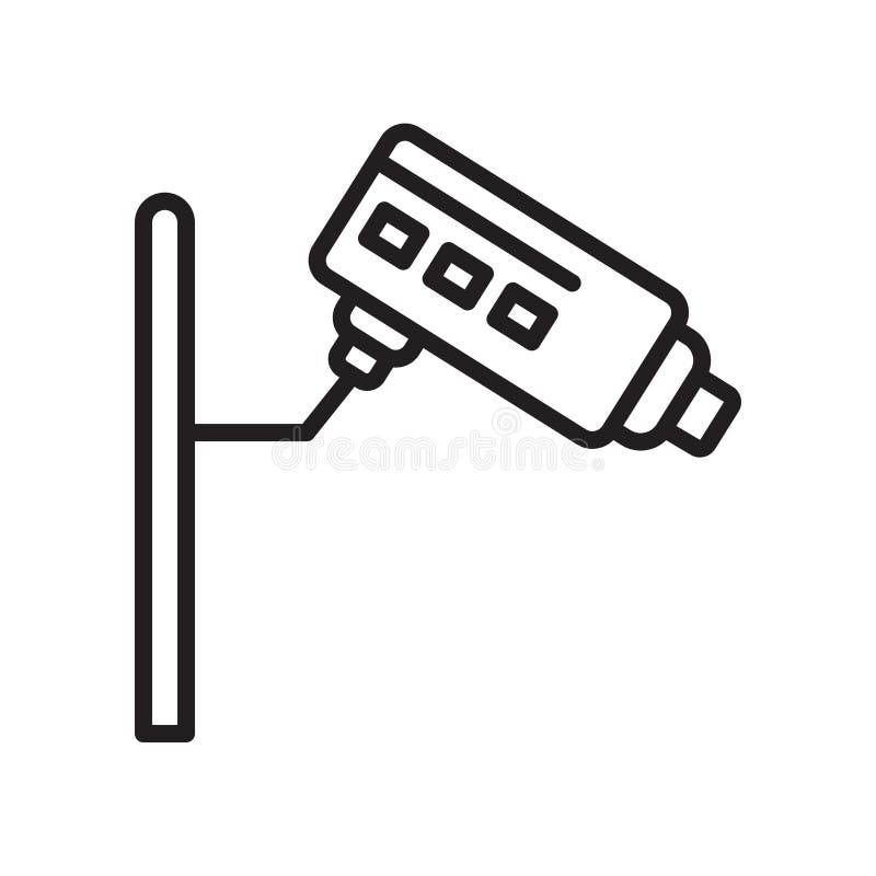 Cctv Icon Vector Sign and Symbol Isolated on White Background, C Stock ...