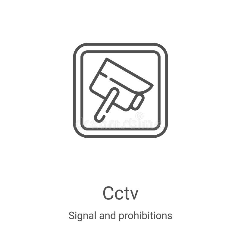 Cctv Icon Vector from Home Automation Collection. Thin Line Cctv ...